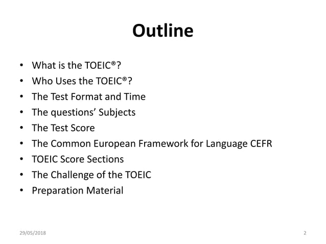 An introduction to the TOEIC Test | PPTX
