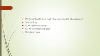 Toeic reading email to new employees | PDF