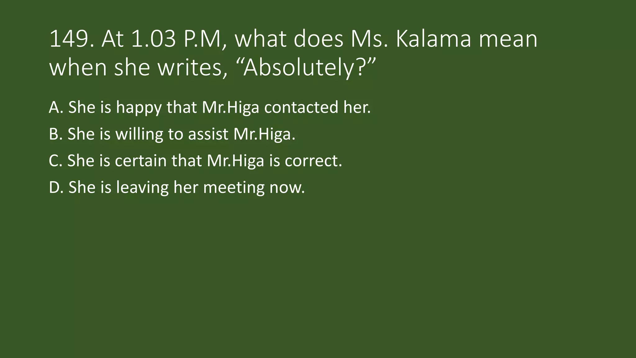 Toeic reading short chat 149 150 | PPT