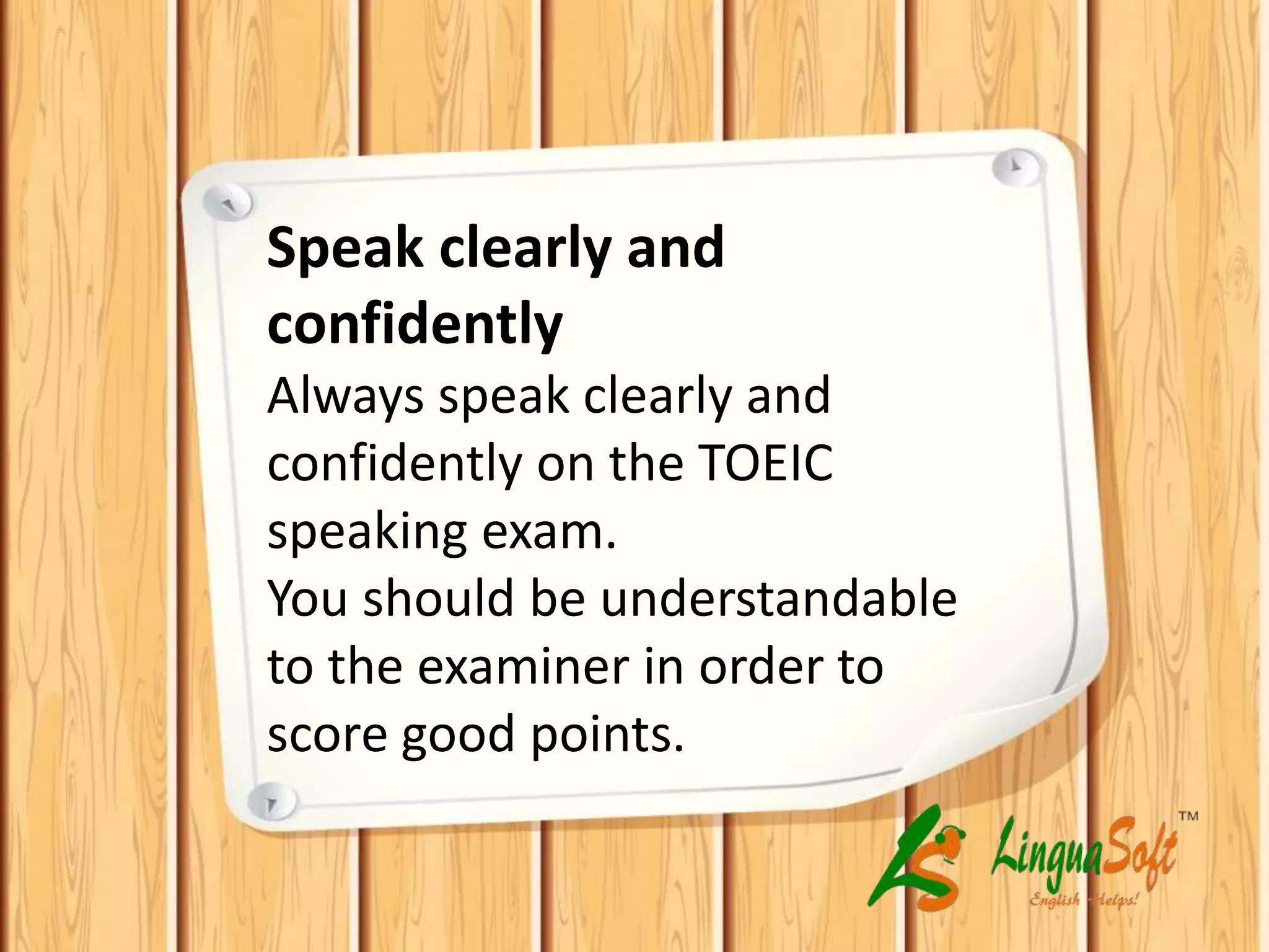 Toeic speaking Tips & Tricks | PPTX