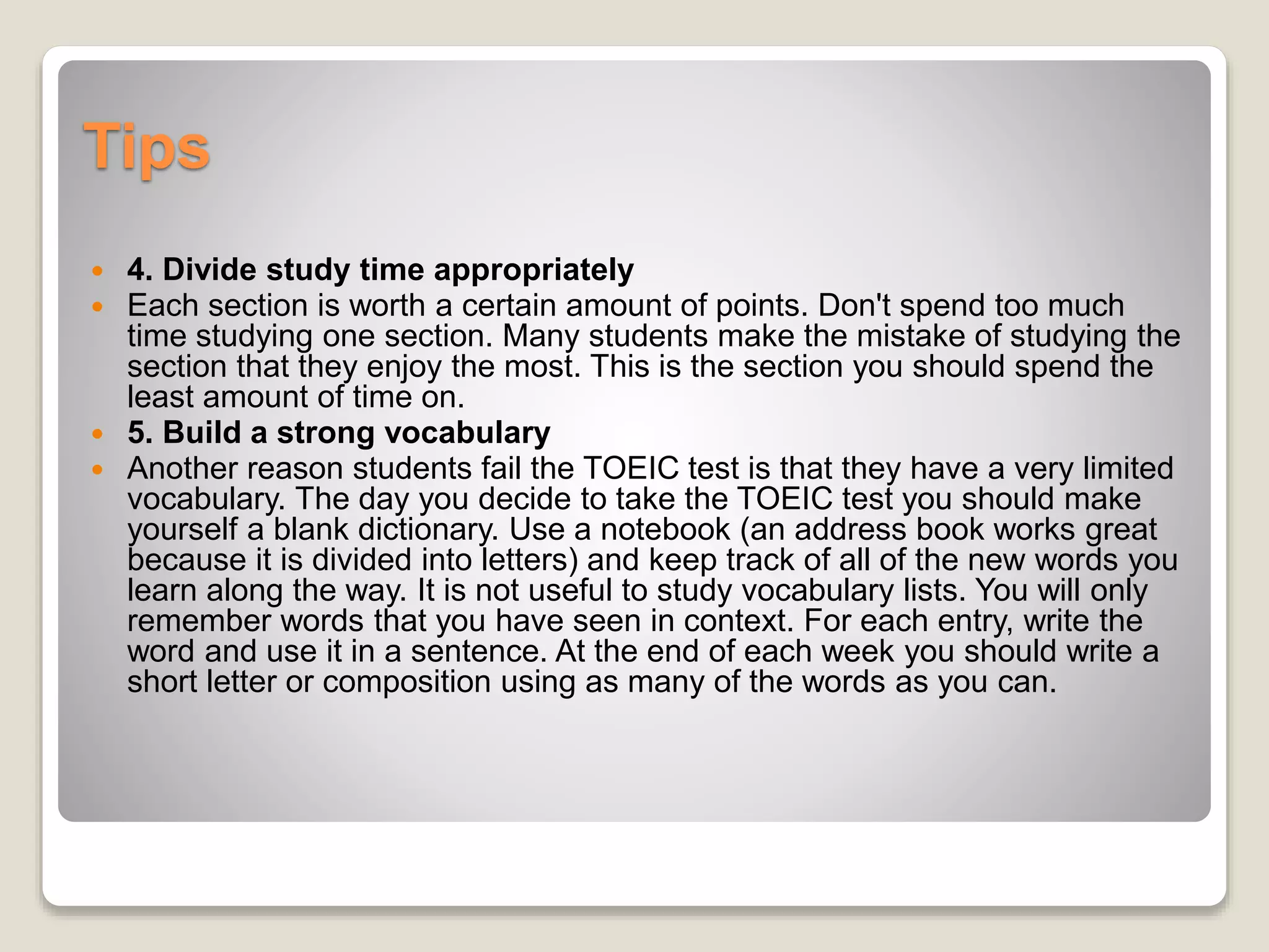 Toeic test introduction | PPT