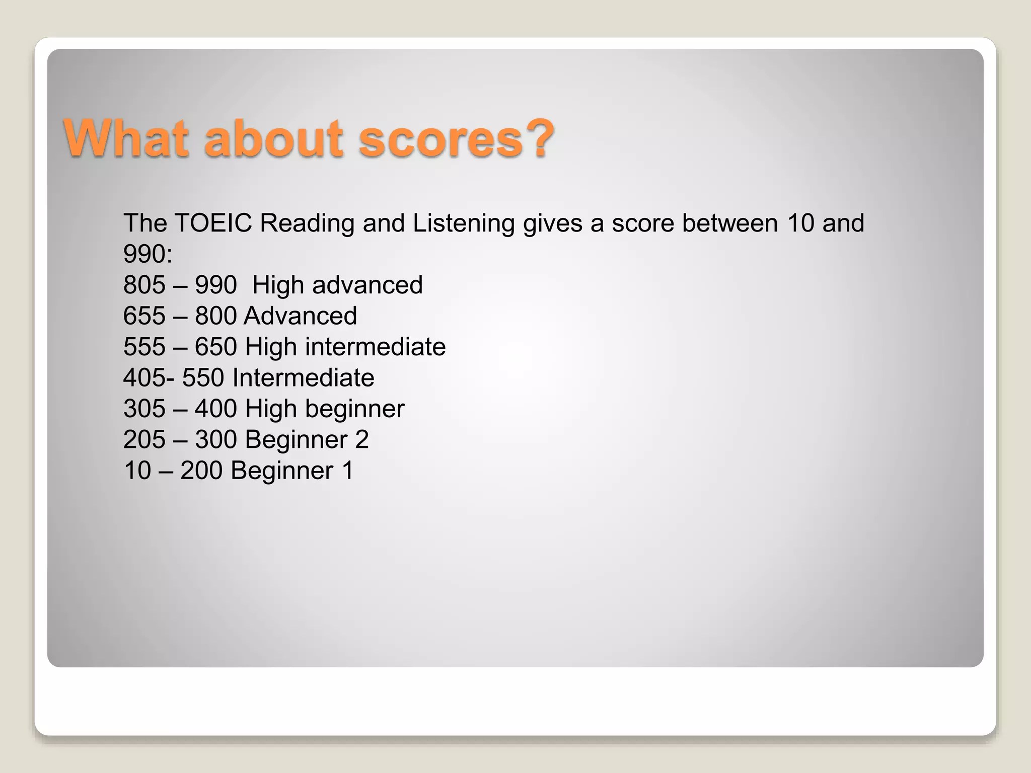 Toeic test introduction | PPT