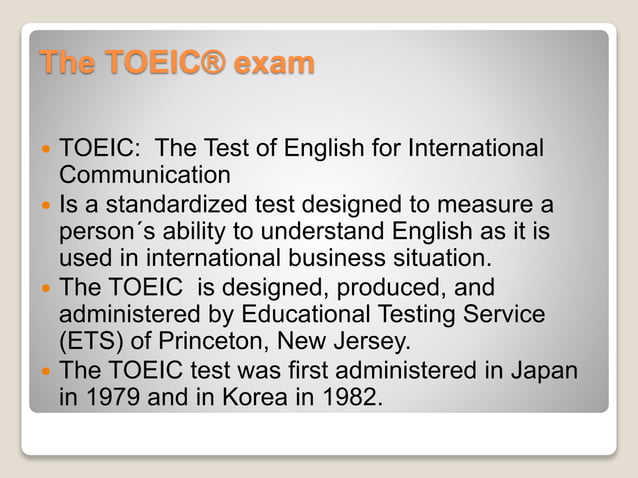 Toeic test introduction | PPT