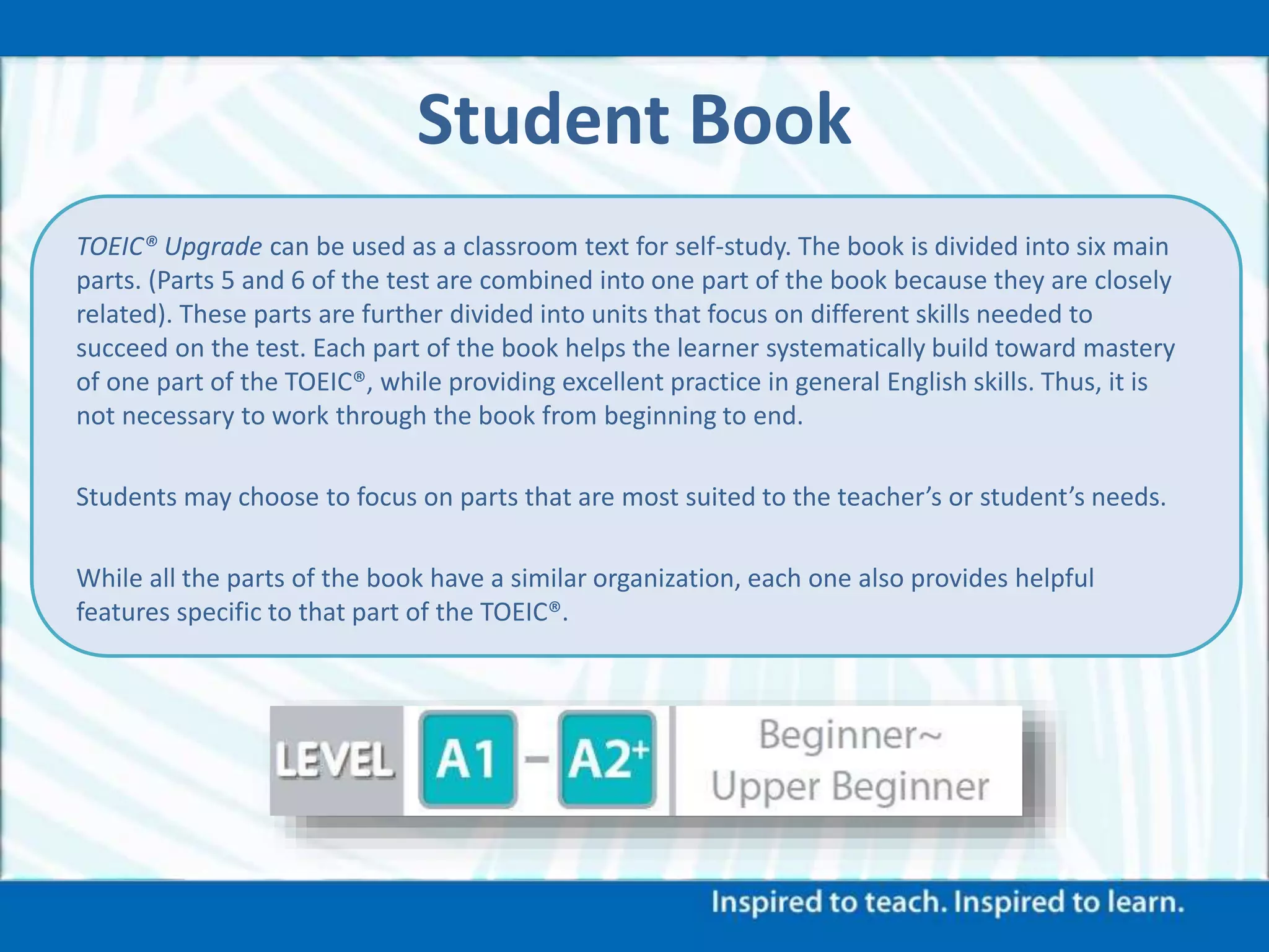TOEIC Upgrade - Walkthrough | PPTX