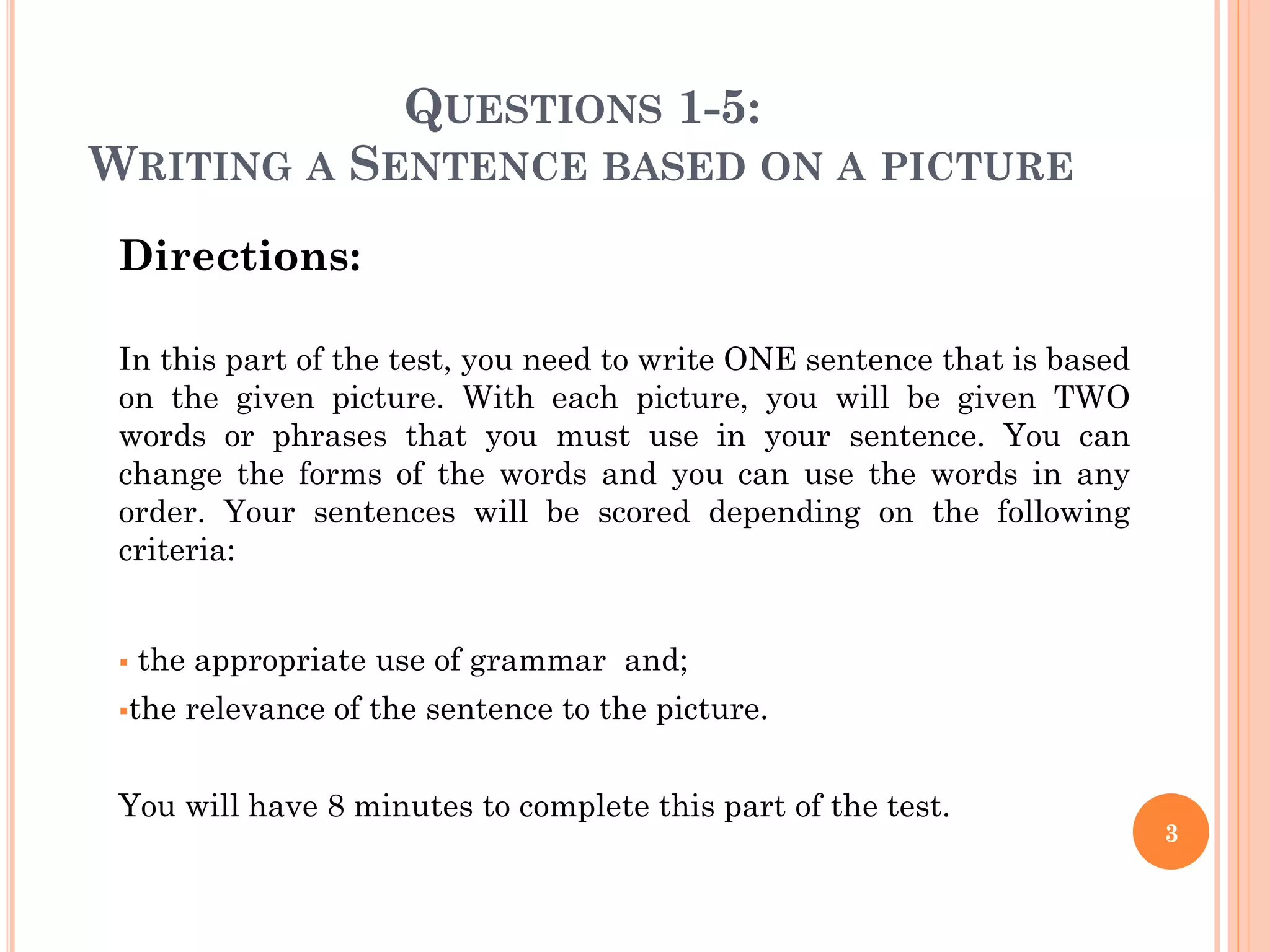 TOEIC writing Test | PDF