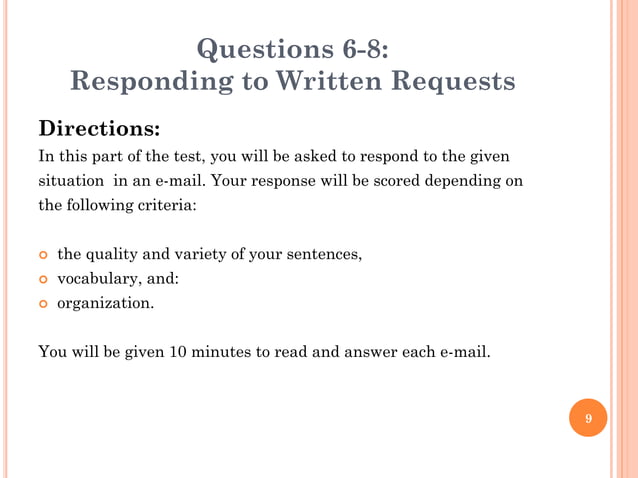 TOEIC writing Test | PDF | Educational Assessment | Education