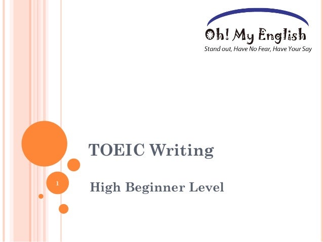 TOEIC writing Test