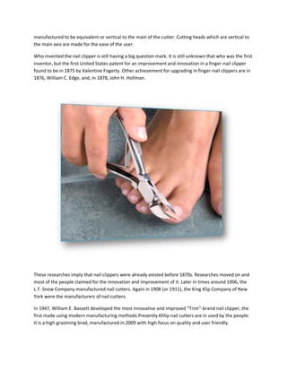 Toe nail clippers | PDF