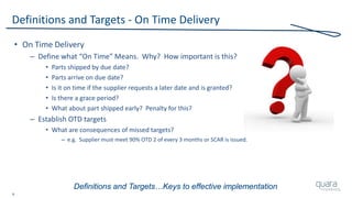 Maximizing Use of Your Supplier Scorecard - OMTEC 2018 | PDF ...