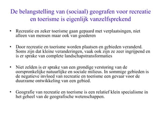 Geografie van het toerisme | PPTX