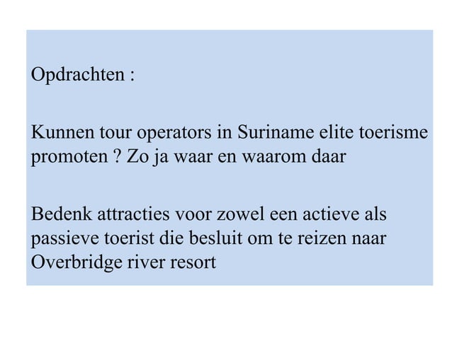 Toerisme begrippen | PPT