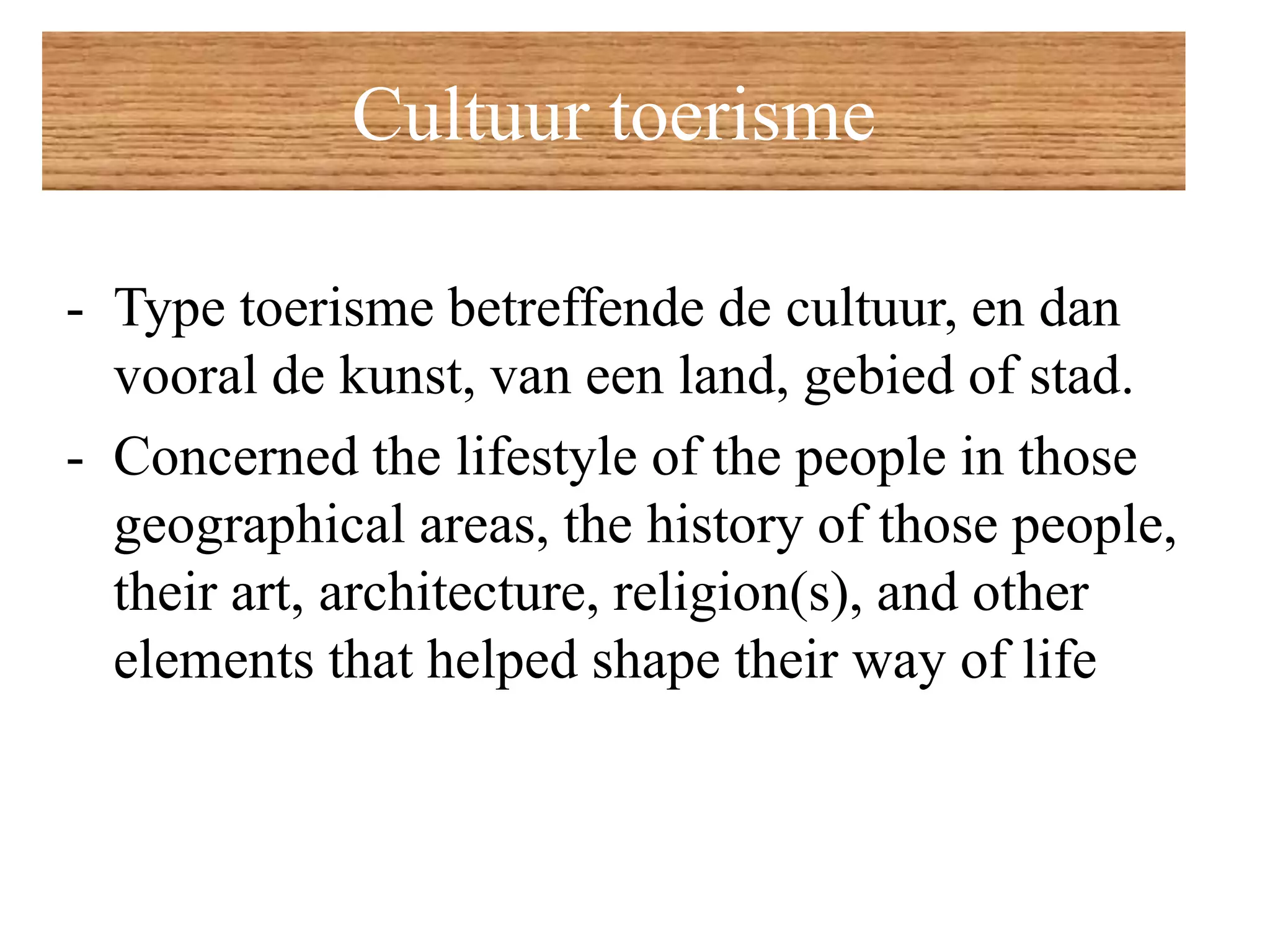 Soorten toerisme | PPTX