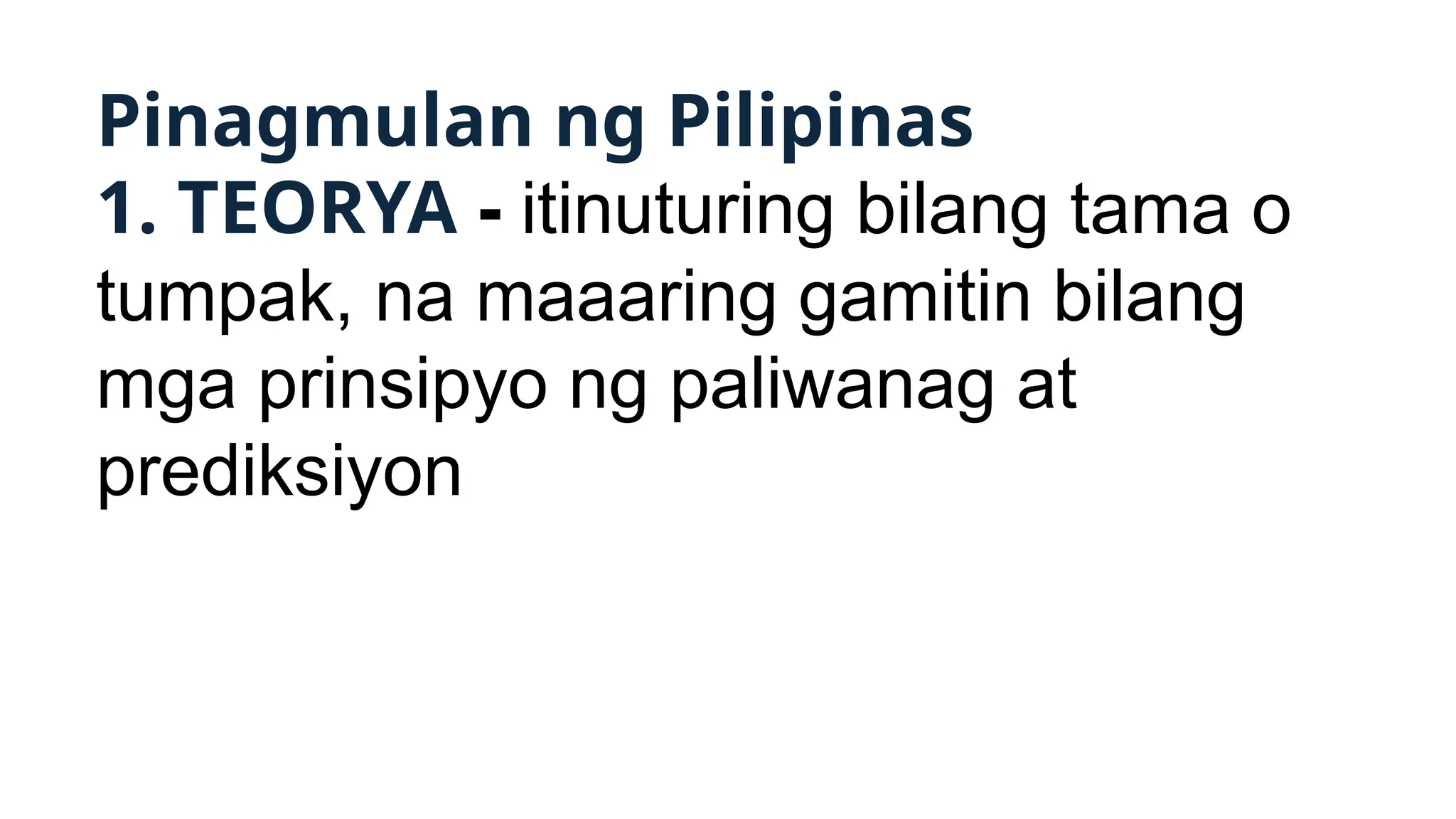 ibat ibang teorya ng pinagmulan ng pilipinas | PPTX