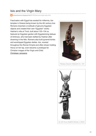 Isis and the Virgin Mary | PDF