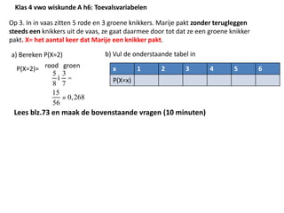 Toevalsvariabelen | PPTX