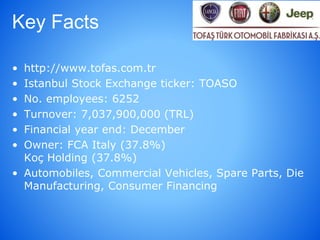 Tofas Financial Accounting | PPTX | Automotive Industry | Industries