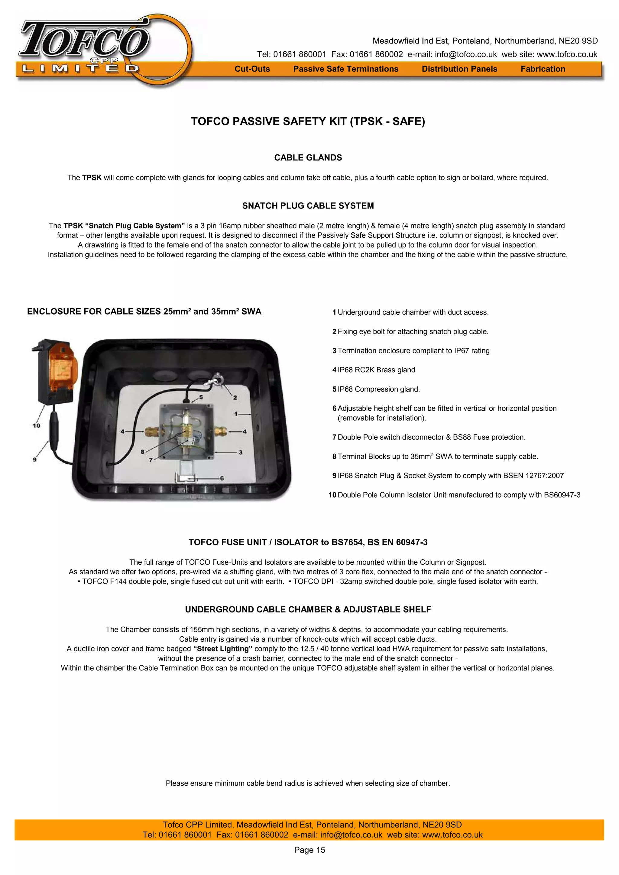 Tofco Feeder Pillars | PDF