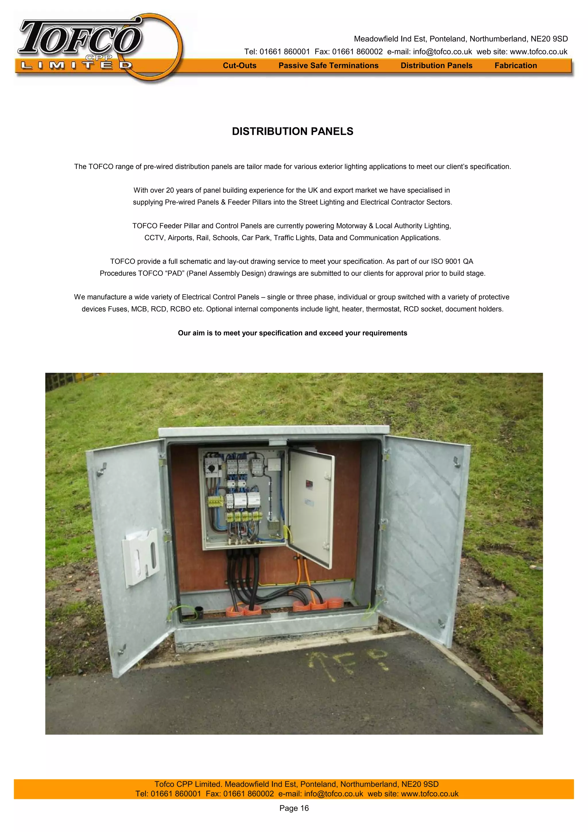 Tofco Feeder Pillars | PDF