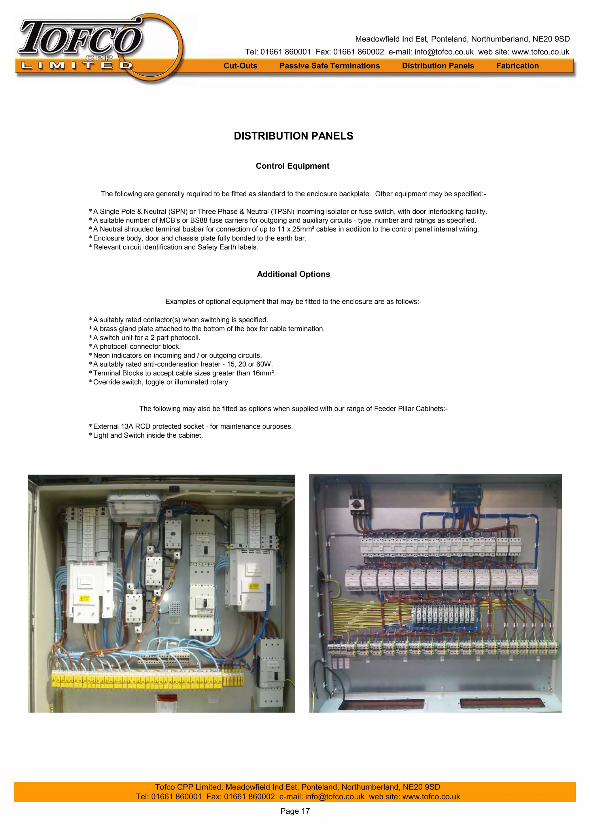 Tofco Feeder Pillars | PDF