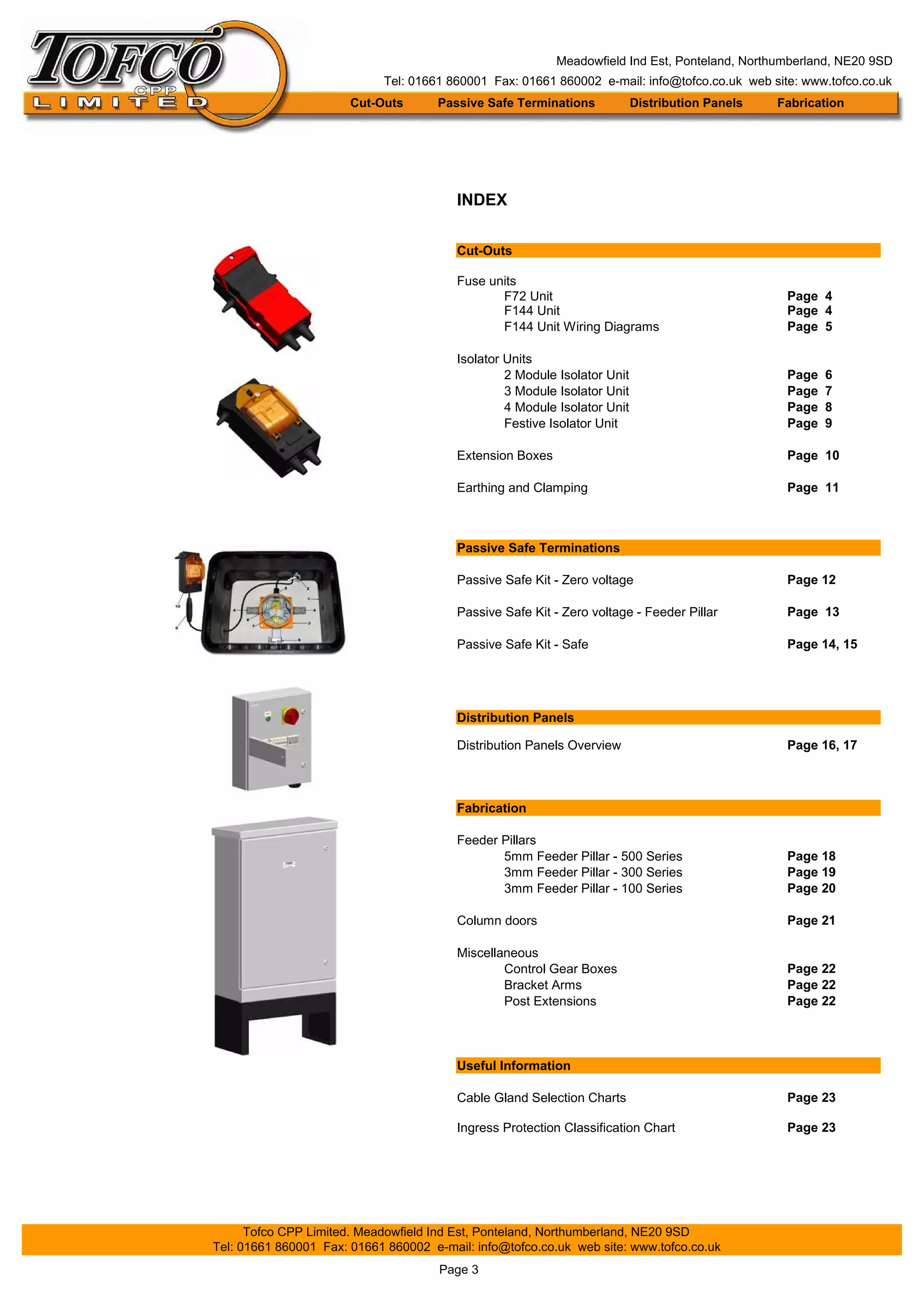 Tofco Feeder Pillars | PDF