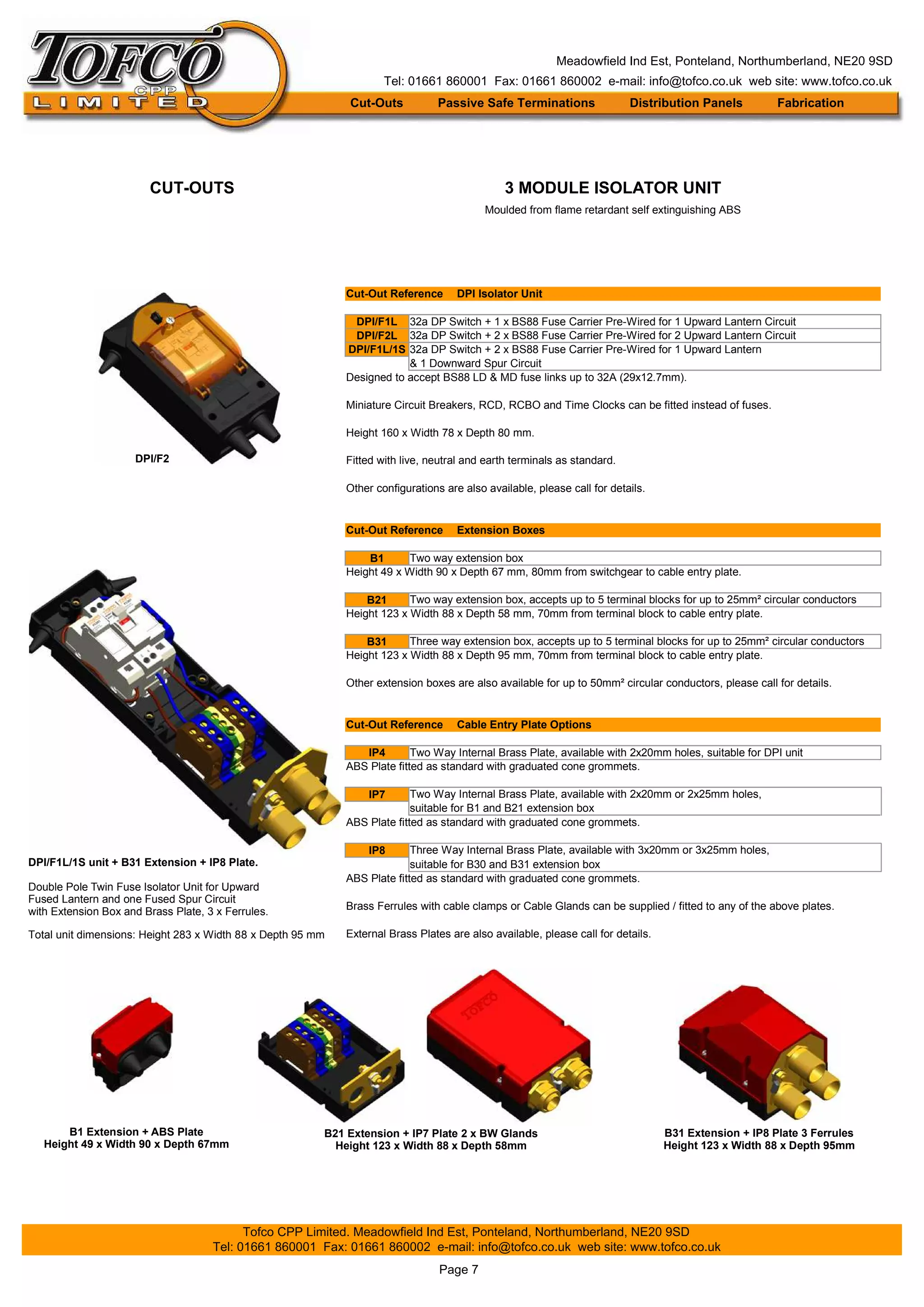 Tofco Feeder Pillars | PDF
