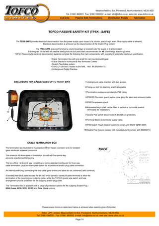 Tofco Feeder Pillars | PDF