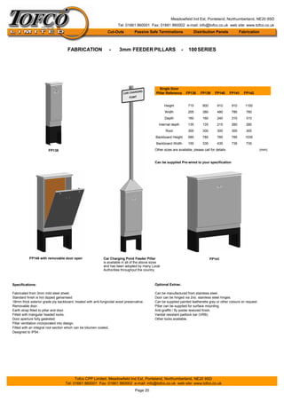 Tofco Feeder Pillars | PDF