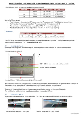 Tofd tanker inspection development | PDF