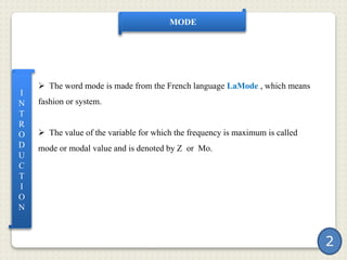 To find mode ppt | PPTX