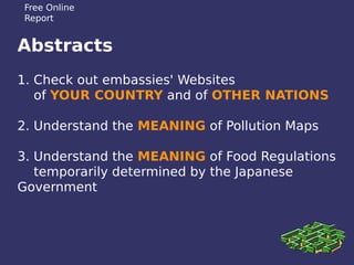 Meaning of Pollution Maps - for Friends in Japan | PDF