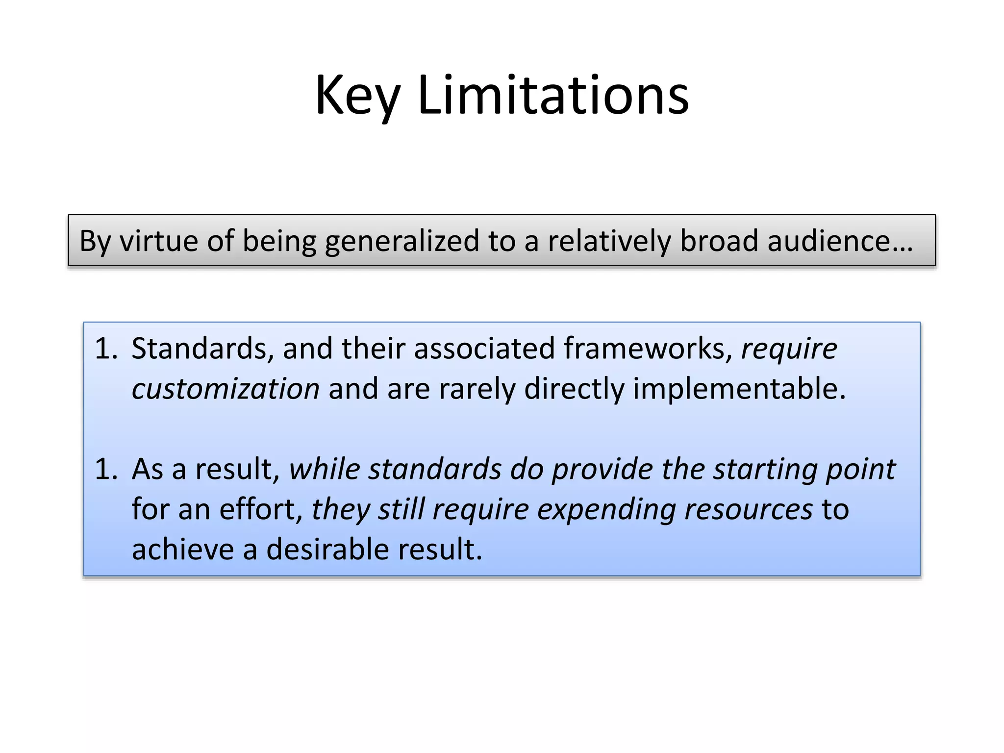 The Strengths & Limitations of Risk Management Standards | PPTX