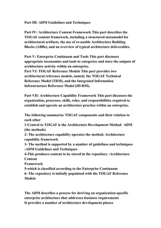 Togaf notes | DOC