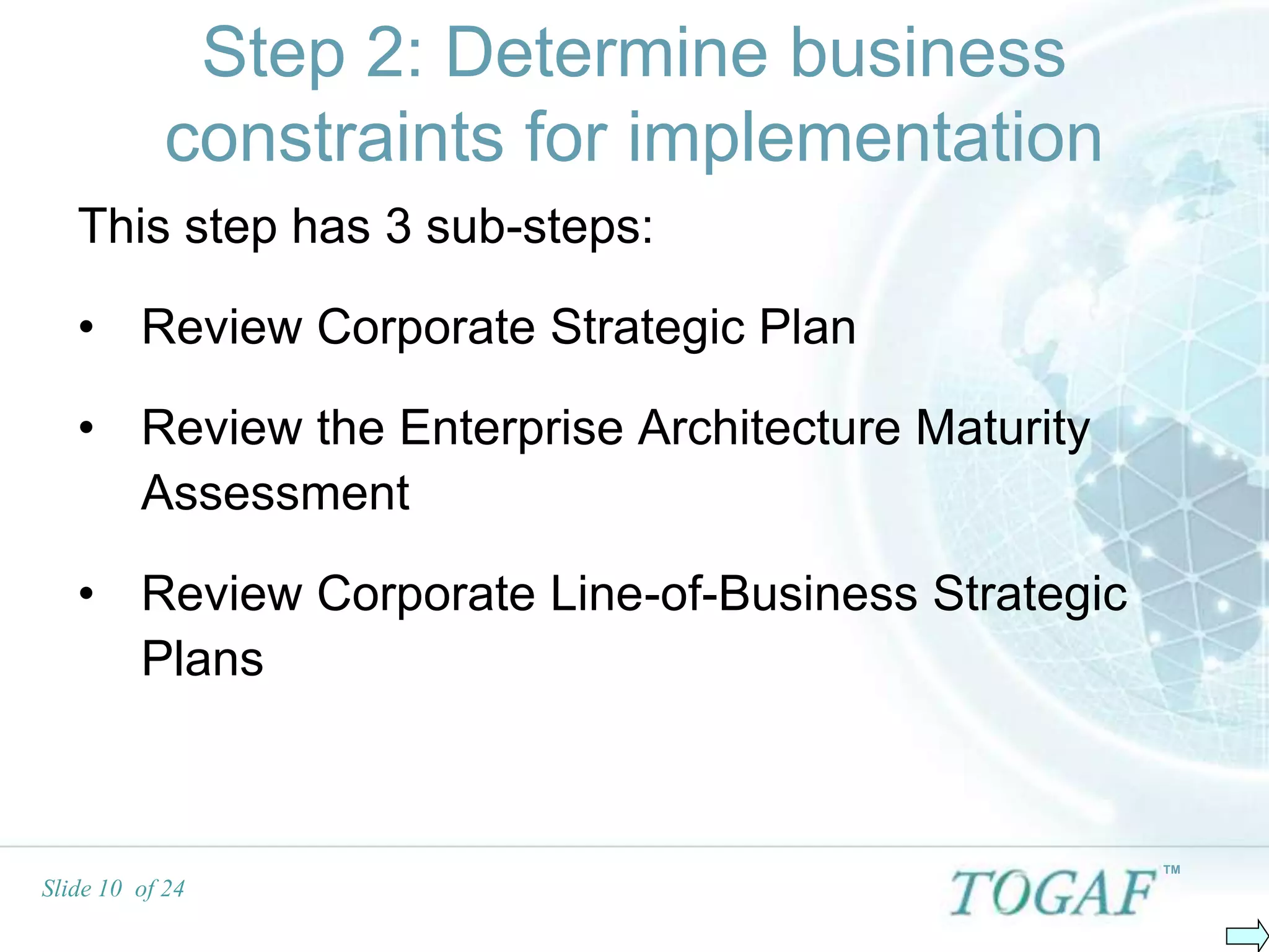 TOGAF-V9-M24-Phase-E-F-Opportunities Solutions Migration.ppt