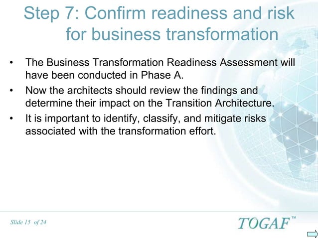 TOGAF-V9-M24-Phase-E-F-Opportunities Solutions Migration.ppt