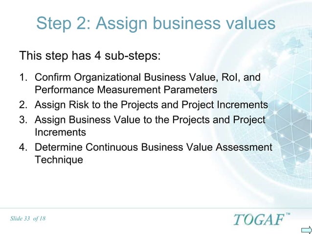 TOGAF-V9-M24-Phase-E-F-Opportunities Solutions Migration.ppt