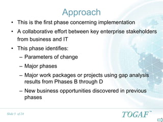 TOGAF-V9-M24-Phase-E-F-Opportunities Solutions Migration.ppt