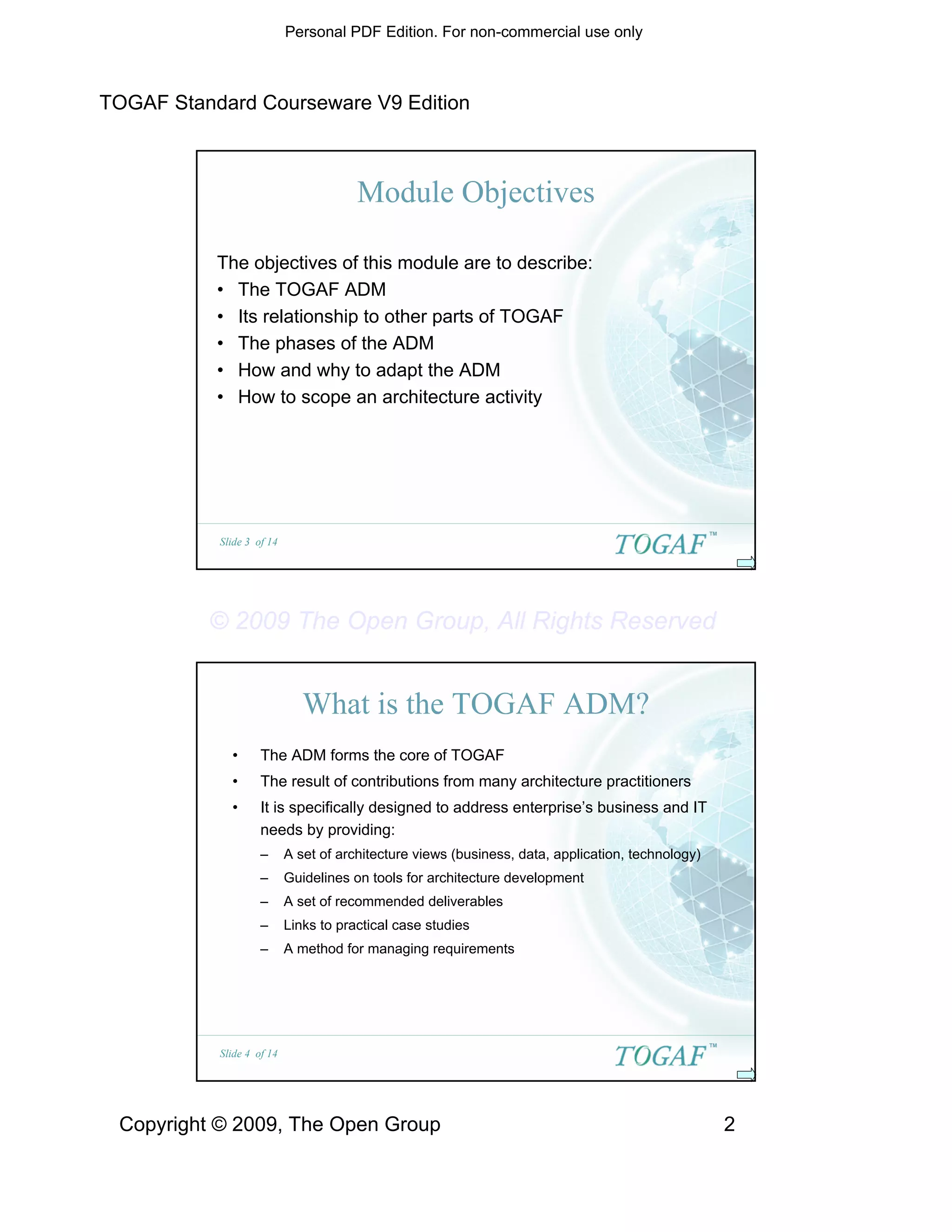 Togaf v9-m3-intro-adm | PDF