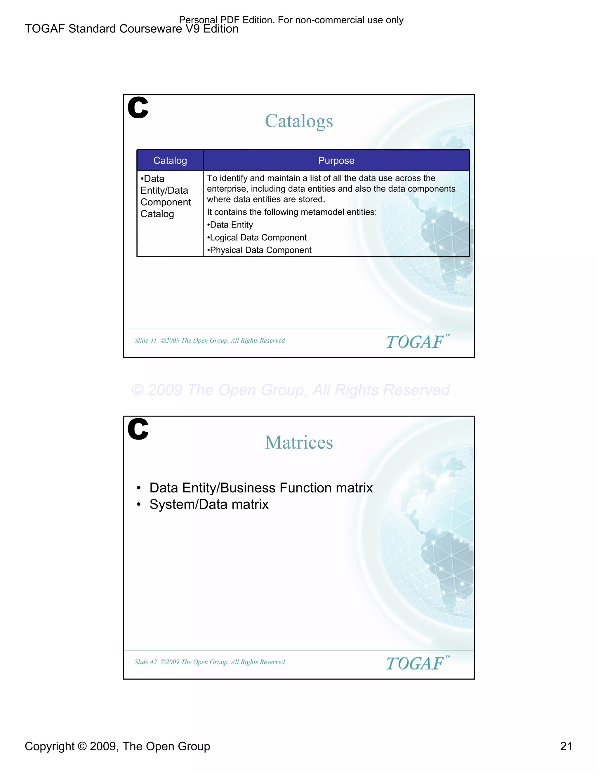 Togaf v9-sample-catalogs-matrics-diagrams-v2 | PDF