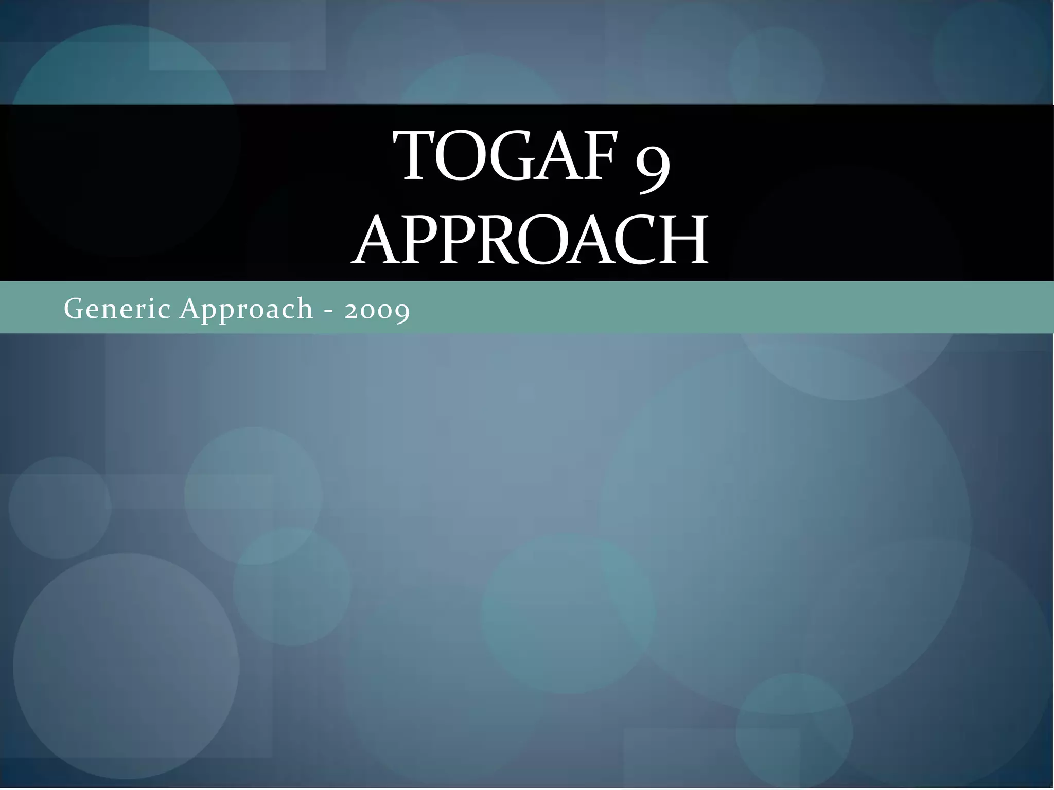 Togaf 9 Approach Ver1 0 | PDF | Computer Software and Applications ...