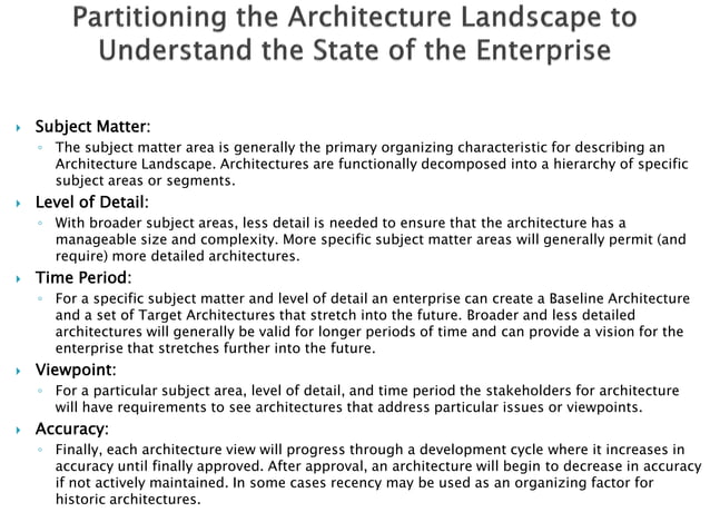 TOGAF 9 Architecture Partitioning | PPT