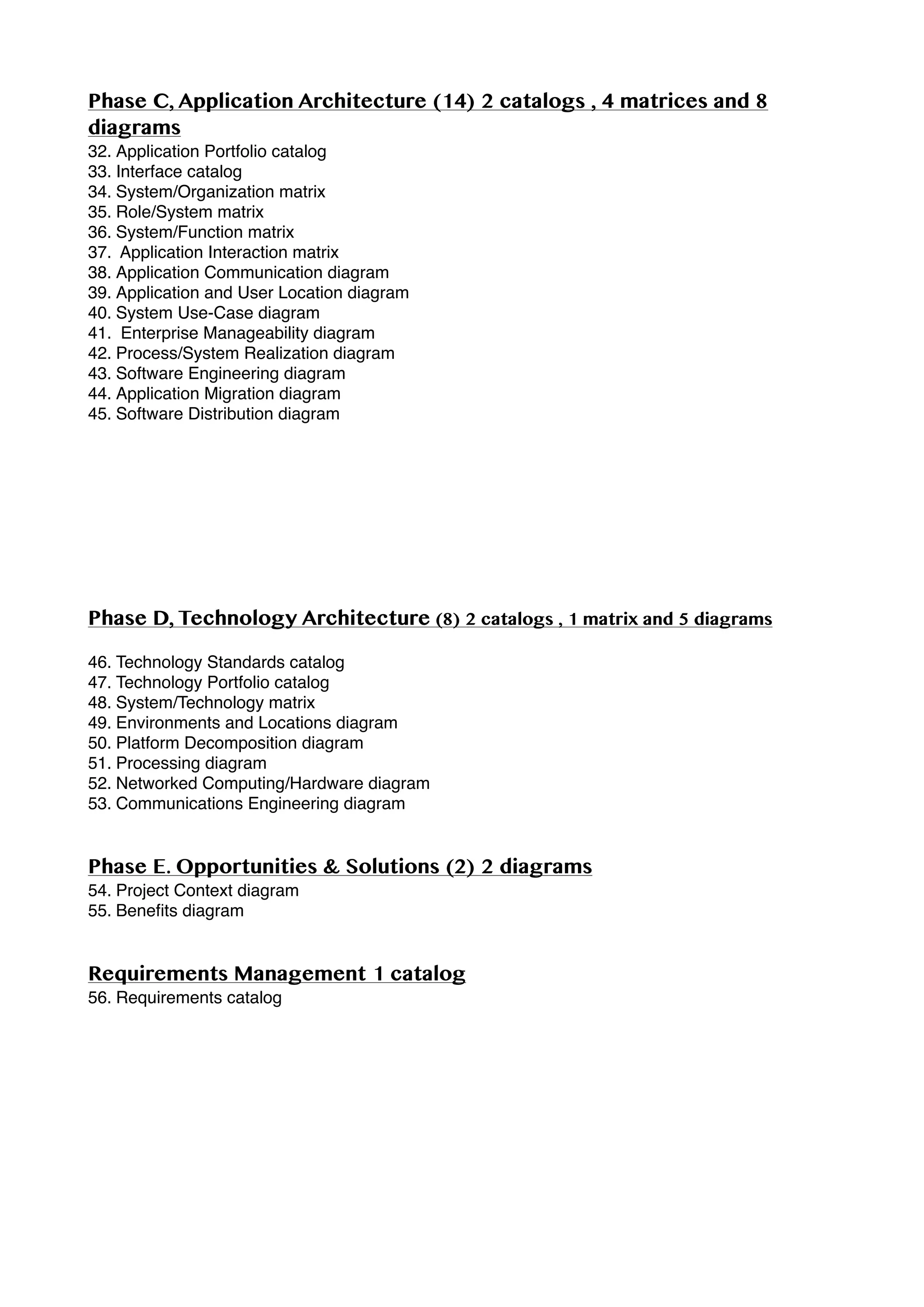 Togaf 9 catalogs, matrices and diagrams | PDF