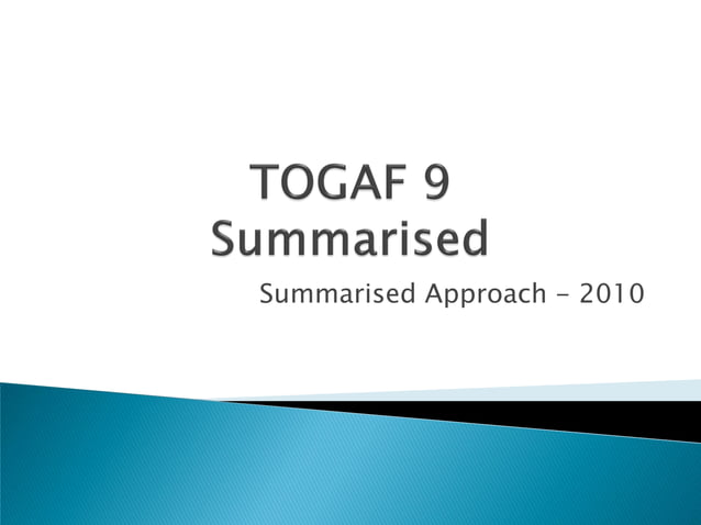 TOGAF 9 Methodology Ver1 0 | PPT