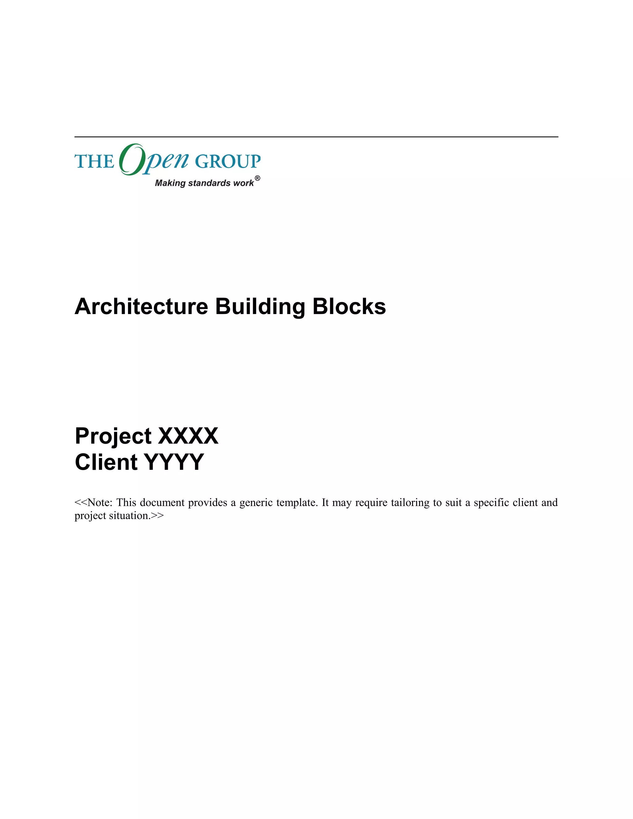 Togaf 9 template architecture building blocks | DOC