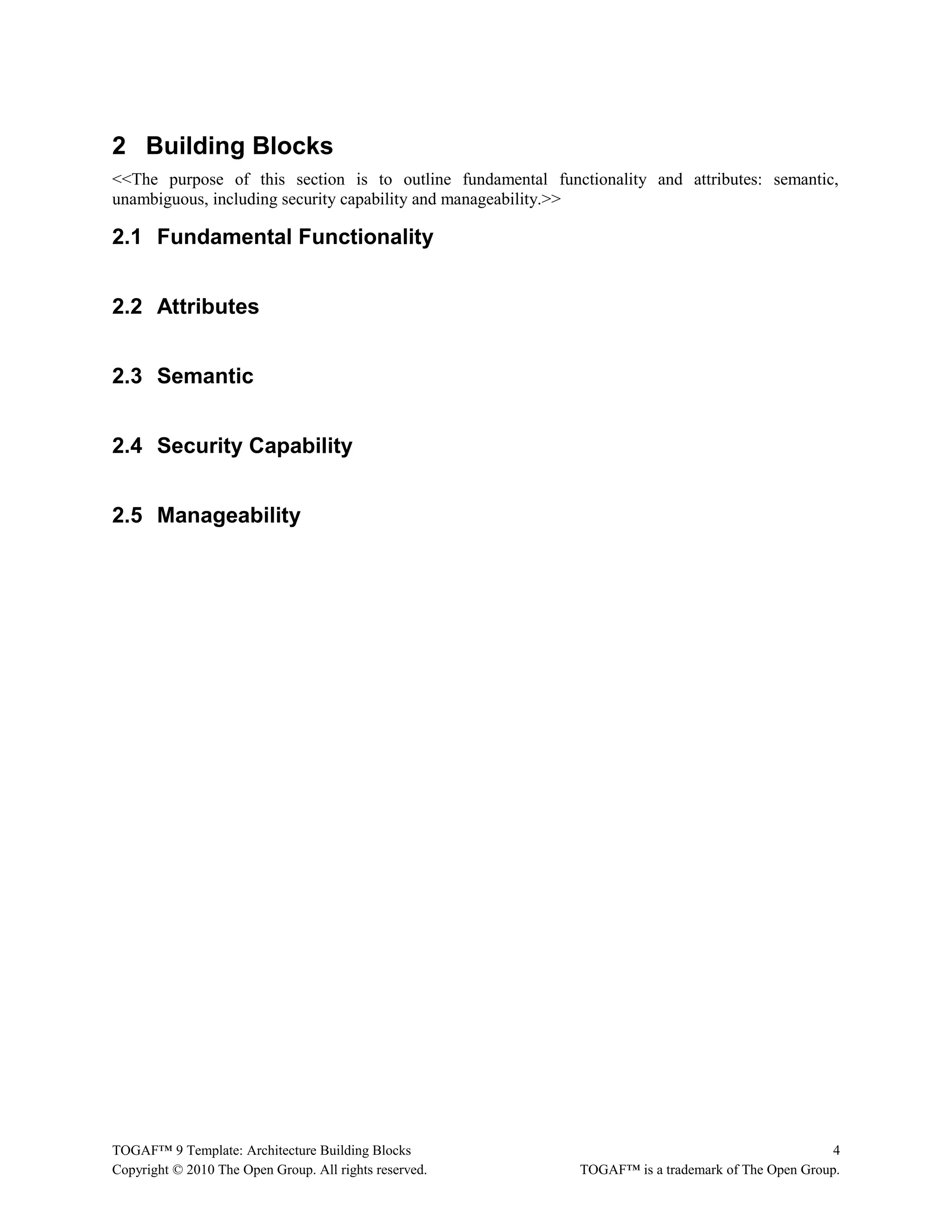 Togaf 9 template architecture building blocks | DOC