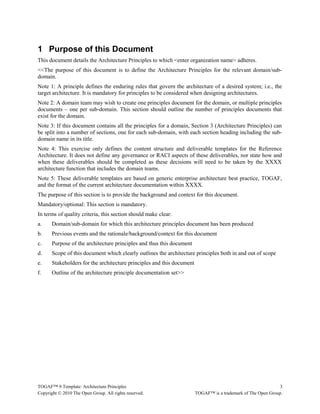 Togaf 9 template Preliminary Phase architecture principles | DOC