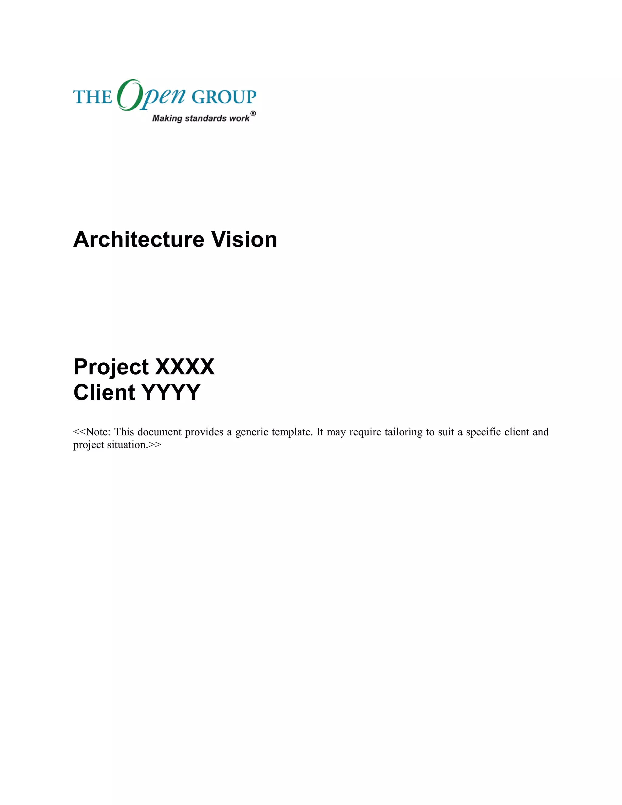 Togaf 9 template architecture vision | PDF