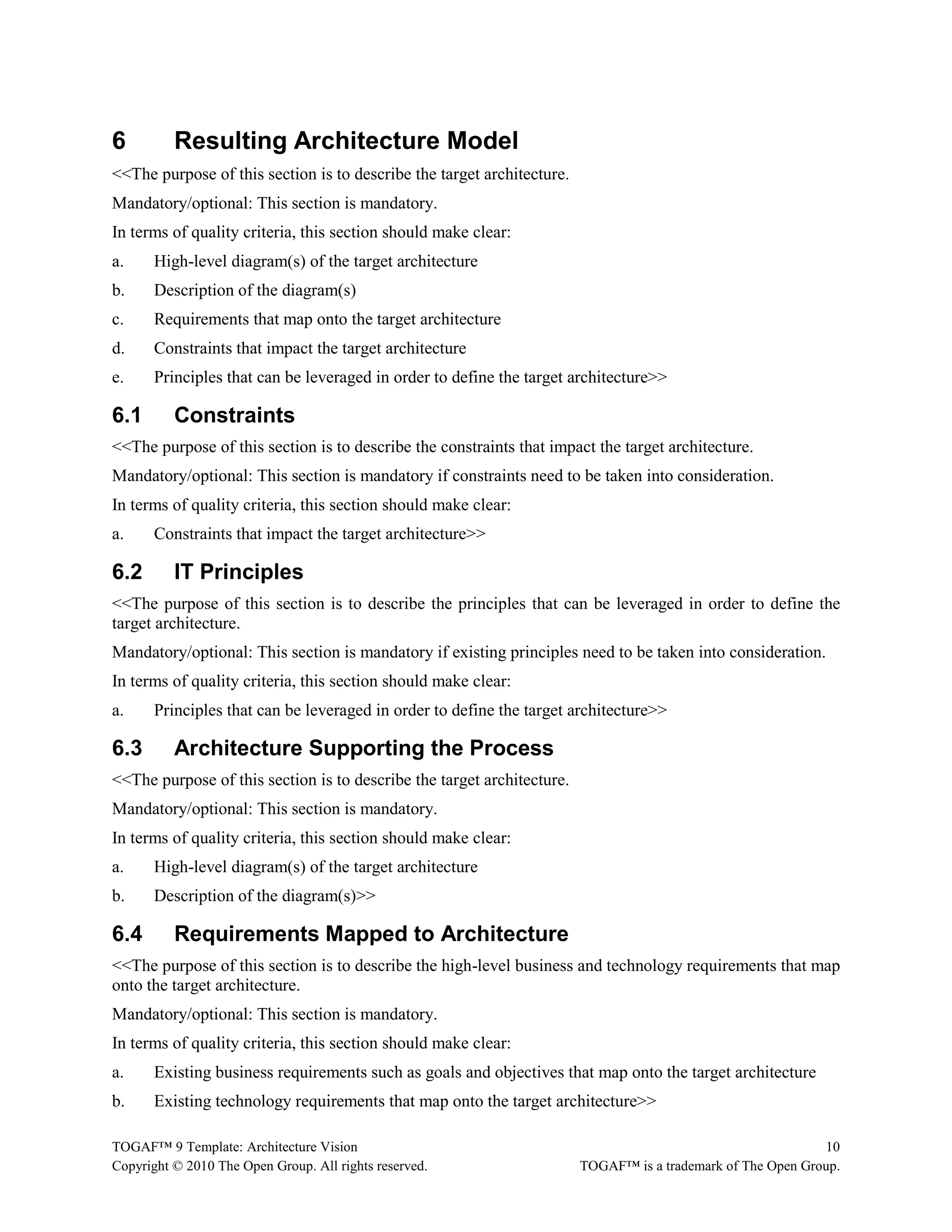 Togaf 9 template architecture vision | PDF