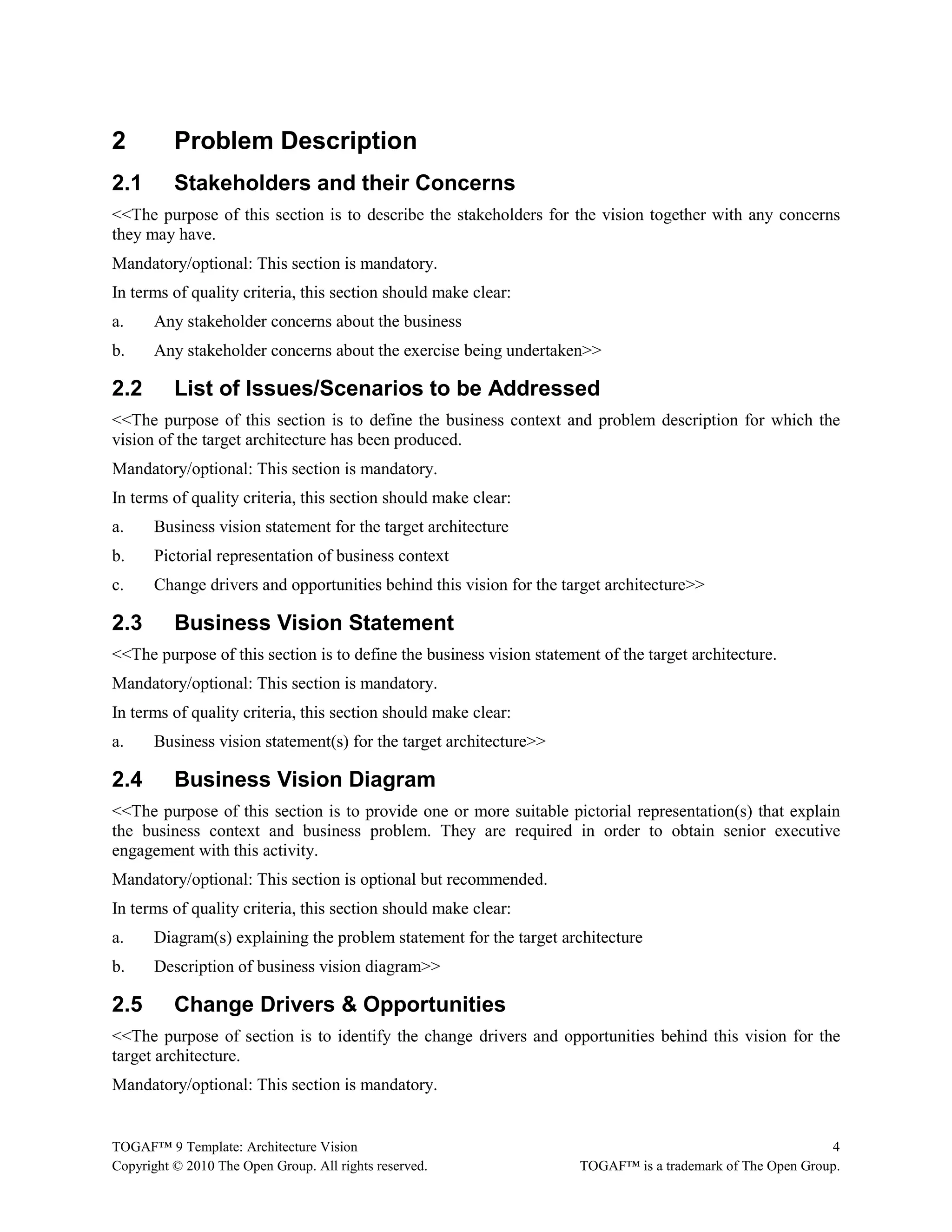 Togaf 9 template architecture vision | PDF