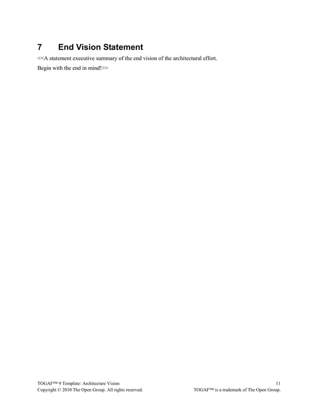 Togaf 9 template architecture vision | PDF