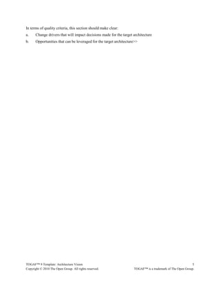 Togaf 9 template architecture vision | PDF